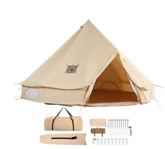 Collox Kampeertent - Tipt tent - Beltent - Diameter 3 M - Geschikt voor ...