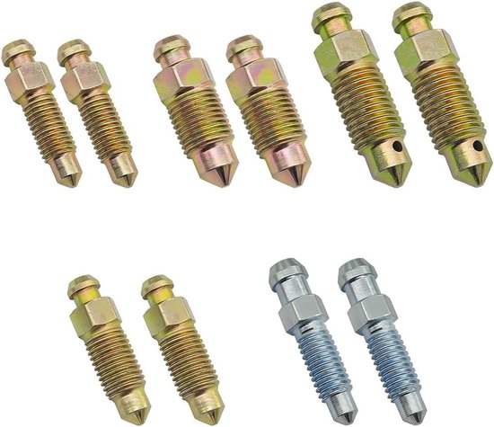 Pack of 10 Brake Calipers Bleed Screws for Cars, Motorcycles, and ...