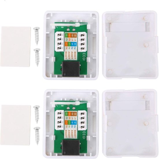 Opbouwdoos 2 Stuks RJ45 Cat6 Single-Port Desktop Informatie Netwerk ...