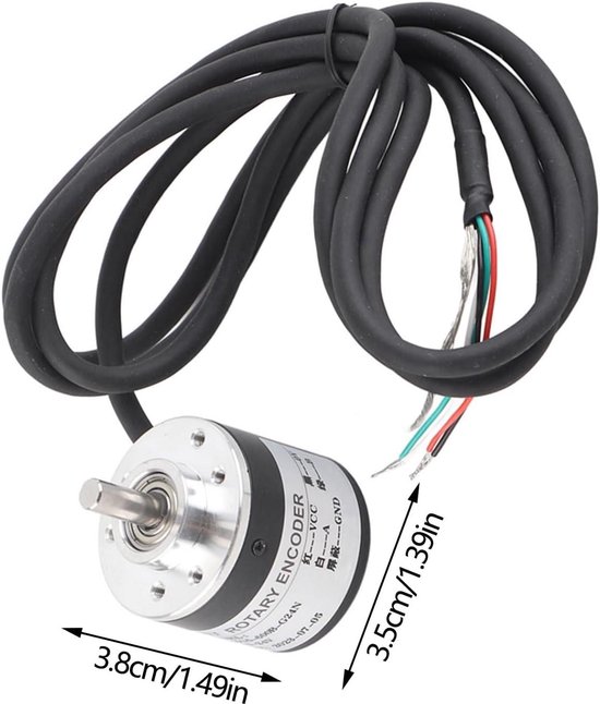 Roterende encoder met 600p/r, DC5-24V ingangsspanningsbereik, 6mm as -... | bol