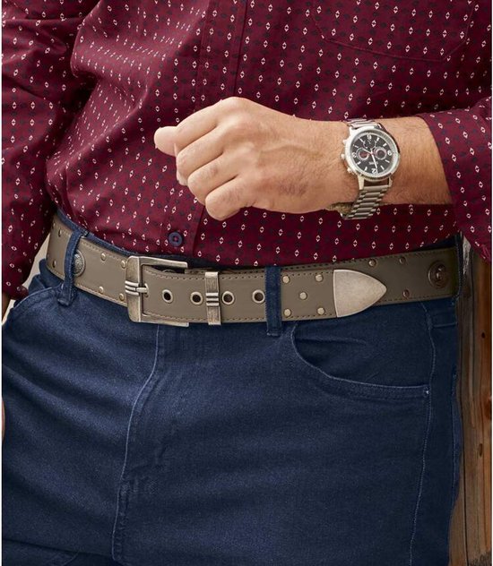 ATLAS FOR MEN - Riem met klinknagels - Heren - Verkrijgbaar in grote ...