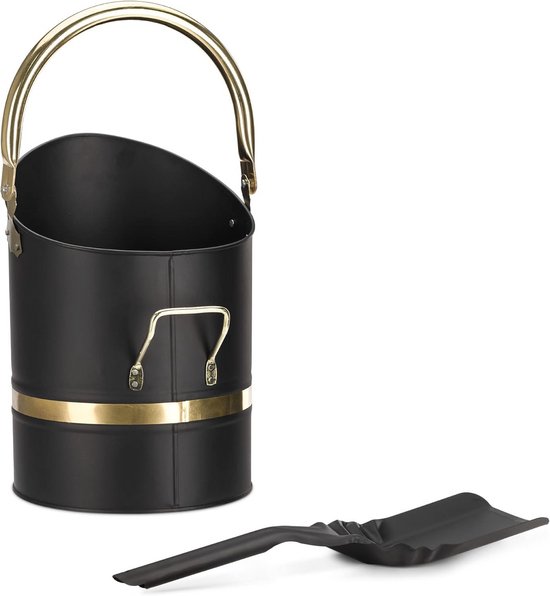 Zwarte As- en Kolenemmer met Schep - Handige Accessoires voor ...