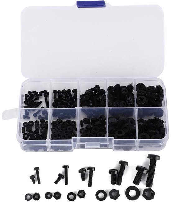 Kunststof Nylon Schroeven Moeren Sluitringen Assortiment Kit - 270 ...