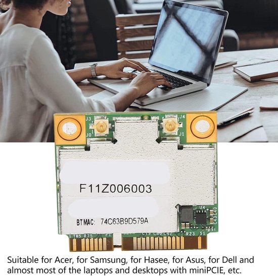 CE123H BCM94352HMB Netwerkkaart 1200Mbps NIC Adapter Mini PCIE Card ...