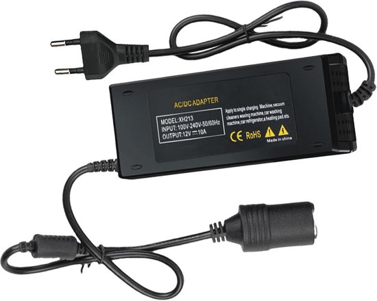 Auto Spanningsomvormer 220V naar 12V - 120W Adapter voor Compressor en ...