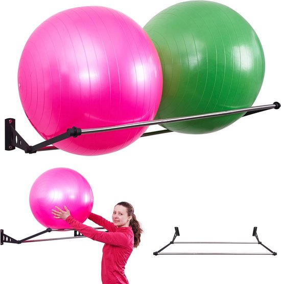 Wandmontage Ballenrek | Oefenbalhouder voor Yoga en Fitness ...