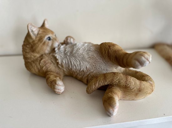 Goodyz- Huisdieren- Katten- Kat- Poes liggend - Groot - rood | bol