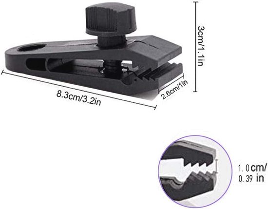 Dekzeil Clips Set - 10 Stuks Zware Clipklemmen voor Tent, Caravan, en ...