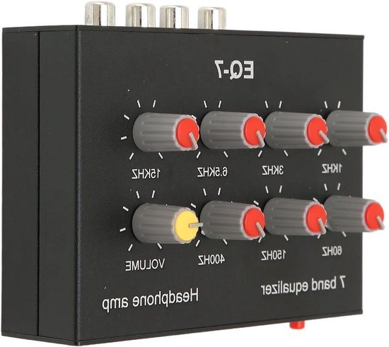 7-bands Grafische Equalizer met RCA-uitgang en 3.5mm Ingang voor Auto ...