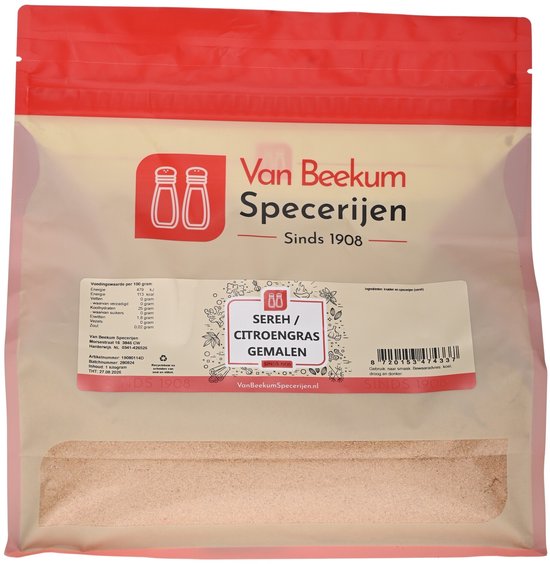 Van Beekum Specerijen - Sereh / Citroengras Gemalen - 10 KG - Zak (bulk ...