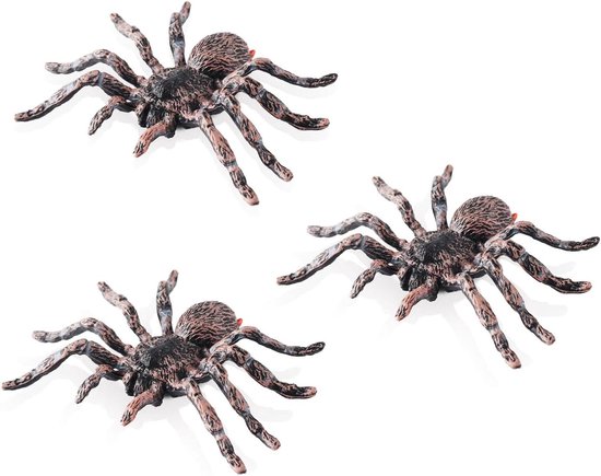 3 stuks realistische spider-figuren van kunststof simulatie spinnenweb ...