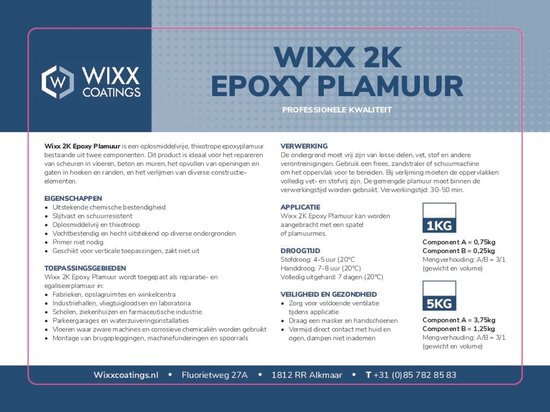 Wixx 2K Epoxy Plamuur - 5kg - | bol
