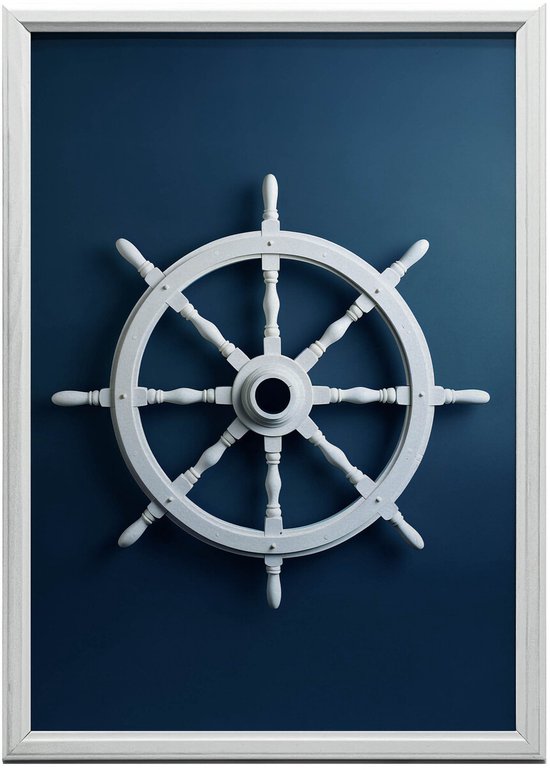 Poster Voor Wand In Gouden Aluminium Frame, Sea Elegance 50X70 Cm | bol
