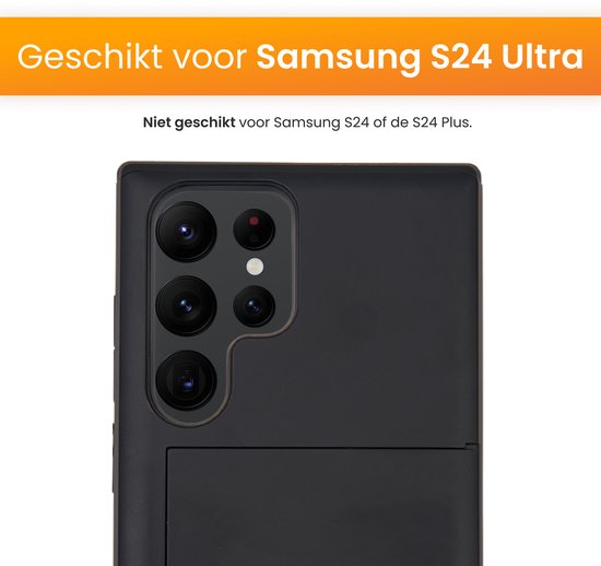R2B Hoesje geschikt voor Samsung Galaxy S24 Ultra met Pasjeshouder - 3 ...