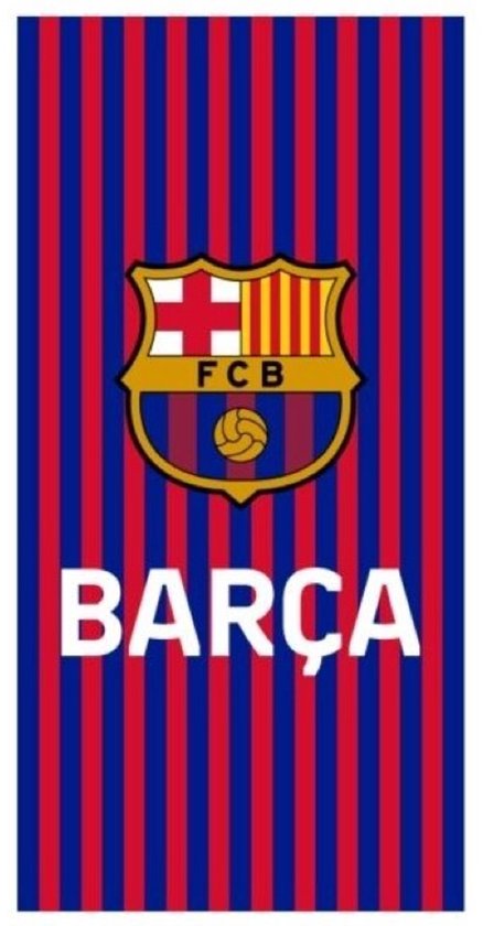 FC Barcelona Strandlaken Blauw-Rood met Barça Logo & Tekst - 100% ...