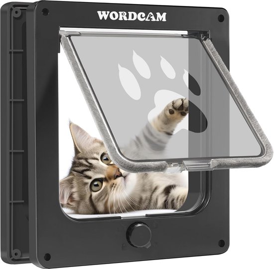 Kattenluik voor binnen- en buitendeuren met 4-weg vergrendeling ...