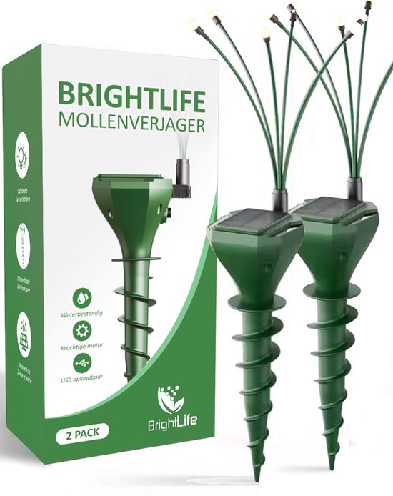 BrightLife Mollenverjager op Zonne-energie – Geluidloos – 3 Effectieve... | bol