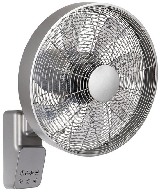 Casafan Airos Eco Design Wall TS wandventilator zilver 40 cm - Timer ...