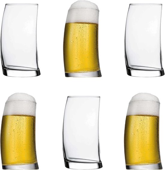 Set van 6 Pinguïn Pint Bierglazen - Loodvrij - 390 ml | bol