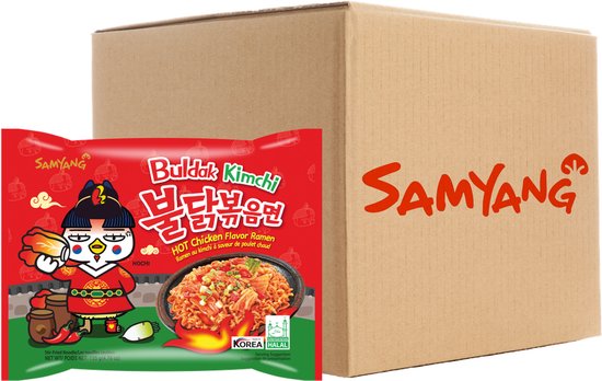 Samyang Buldak Hot Chicken Kimchi Ramen - 8 x 5 x 135 g | bol