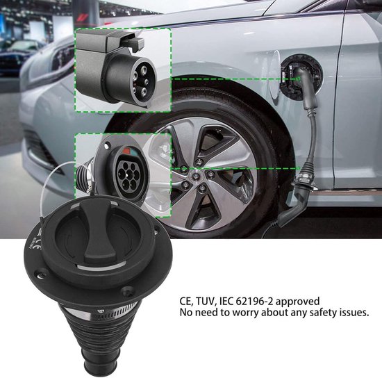 EV Socket Type 2 3-Phase 480V 16A 32A Universal CE TÜV IEC 62196‑2 ...