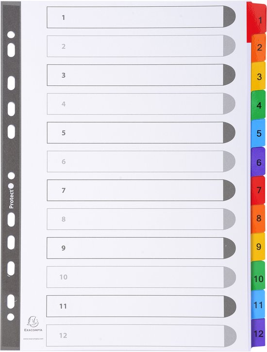Exacompta 1112E 20x Intercal.12P A4 cart | bol