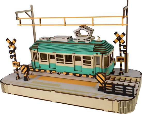 Bouwpakket DIY Tram gekleurd- hout | bol