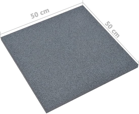 vidaXL Valtegels 18 st 50x50x3 cm rubber grijs - Valmat - Valmatten ...