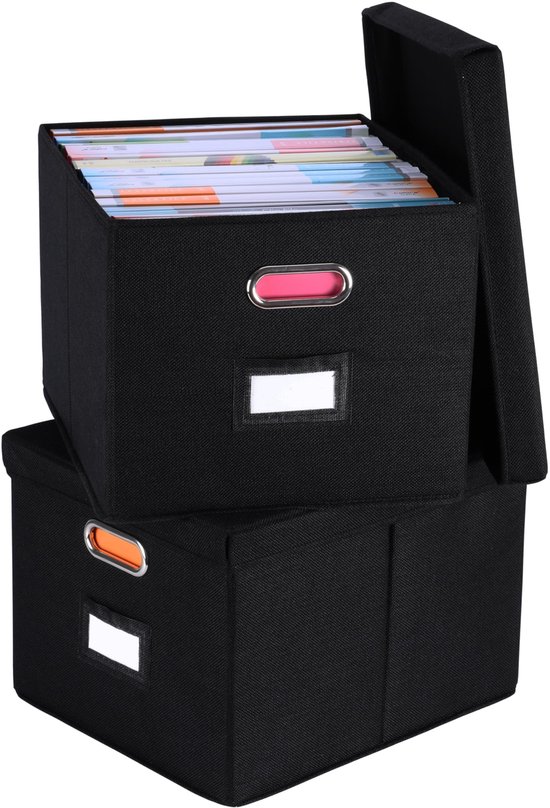Tinyyo Dossier opbergbox - Set van 2 - Opbergsystemen voor thuiskantoor ...