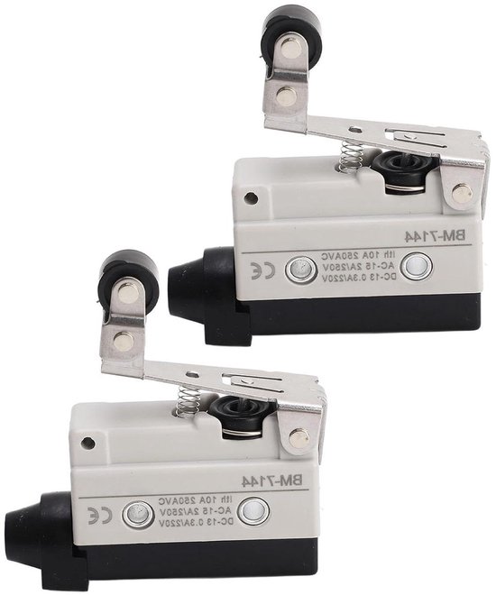 2PCS Micro Switches with Spring Roller Lever Travel Limit Switch for Mechanical Device... | bol