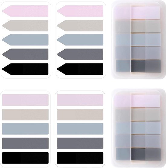 600 Pack of Transparent Self-Adhesive Notes Tabs, Aesthetic Sticky ...