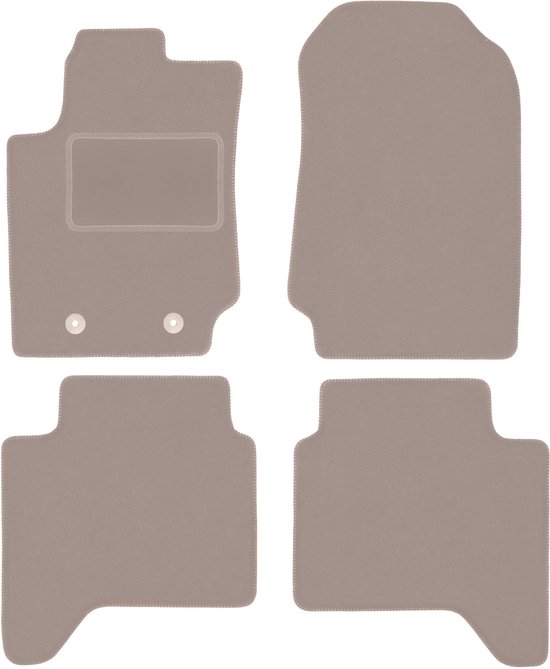 Beige velours matten voor: Ford Ranger Raptor pick-up (2019-) | bol