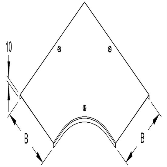 Niedax kabelgoot RESDV deksel bocht met draaisluiting 90 graden staal ...