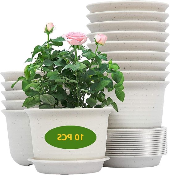 Bloempotten 15 Cm Diep Set Van 5 Plastic Bloempotten Van 15 Cm Voor ...