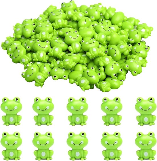 Mini Green Plastic Frog - Set of 50 - Small Frog Sculptures for Fairy ...