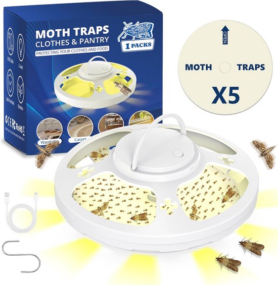 Multifunctionele mottenvallen met 5 feromonen pads voor effectieve... | bol