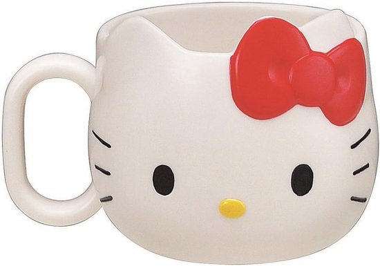 Hello Kitty Mok - 240 ml Kunststof Mok voor Kinderen | bol