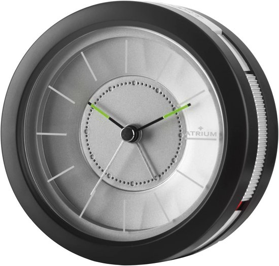 Moderne analoge wekker met licht en snoozefunctie - Zwart/Zilver ...