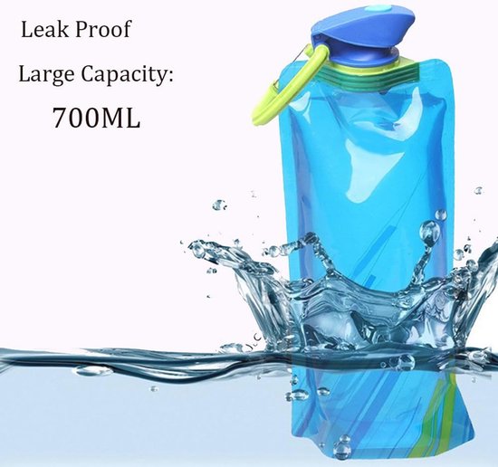 Flexibele Opvouwbare Waterflessen met Karabijnhaak - 700 ml ...