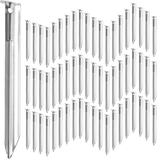 Tent Peg Set of 20 V Shape 18 cm with Hole Made of Steel Herring Corner ...