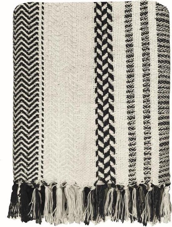 Malagoon - Cheyenne stripe offwhite throw | bol.com