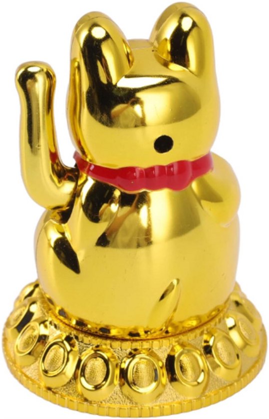 Geluks Kat - Zonne-energie Fortune Cat 3,15 Inch - Rijkdom Maneki Neko ...