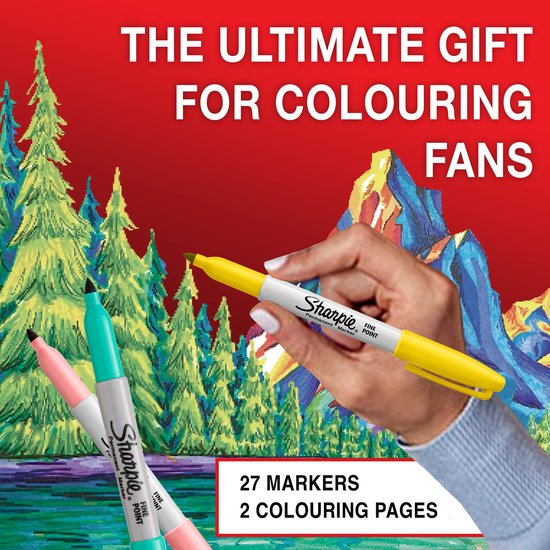 Coffret cadeau de Marqueurs permanents Sharpie | Crayons de couleur à ...