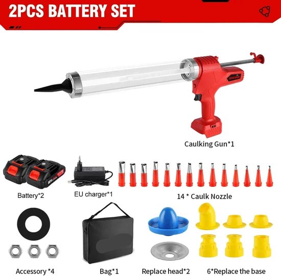 Kitpistool - Kit - Elektrische Kitspuit - Accu Kitspuit - Koker Pistool ...
