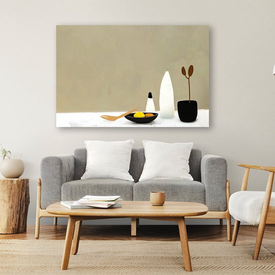Minimalistisch stilleven met objecten - Stilleven muurdecoratie ...