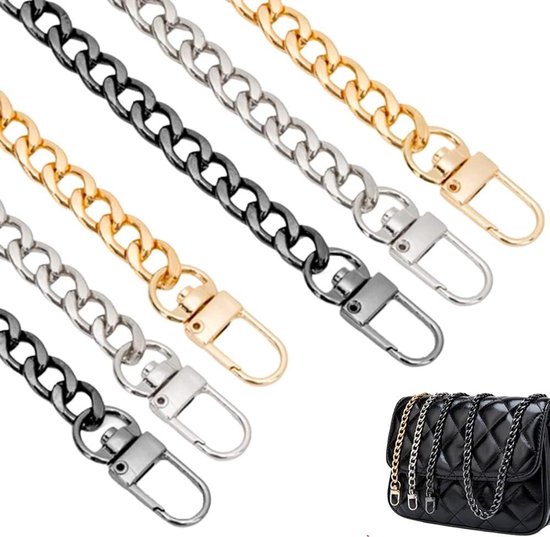 Ketting voor tas 3 stuks metalen handtas kettingriem vervangende ...