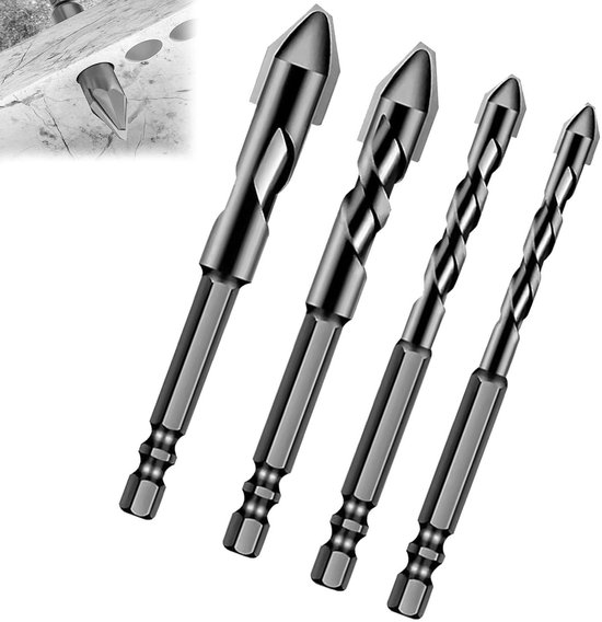 High-Strength Eccentric Twist Drill Bit Set for Tile, Glass, Brick ...