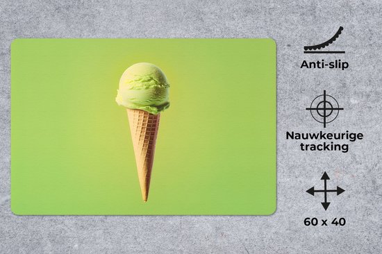 Bureau onderlegger 60x40 cm - Muismat Hoorntje - Schepijs - Groen ...