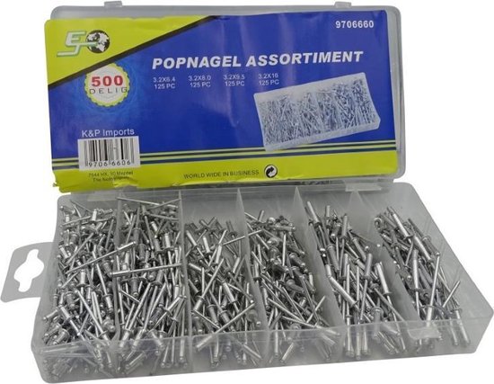 Assortimentsdoosje Popnagels 500 Dlg. | bol.com