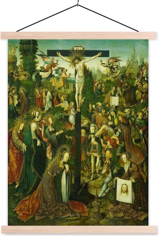 Kruisiging - Schilderij van Jacob Cornelisz van Oostsanen 60x80 cm | bol.com